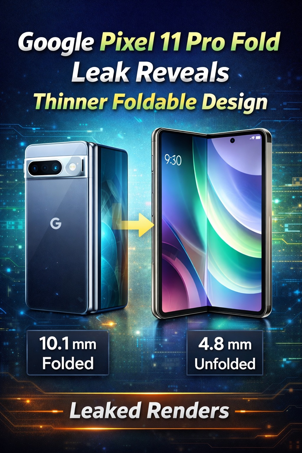 Google Pixel 11 Pro Fold Leak Reveals Thinner Foldable Design