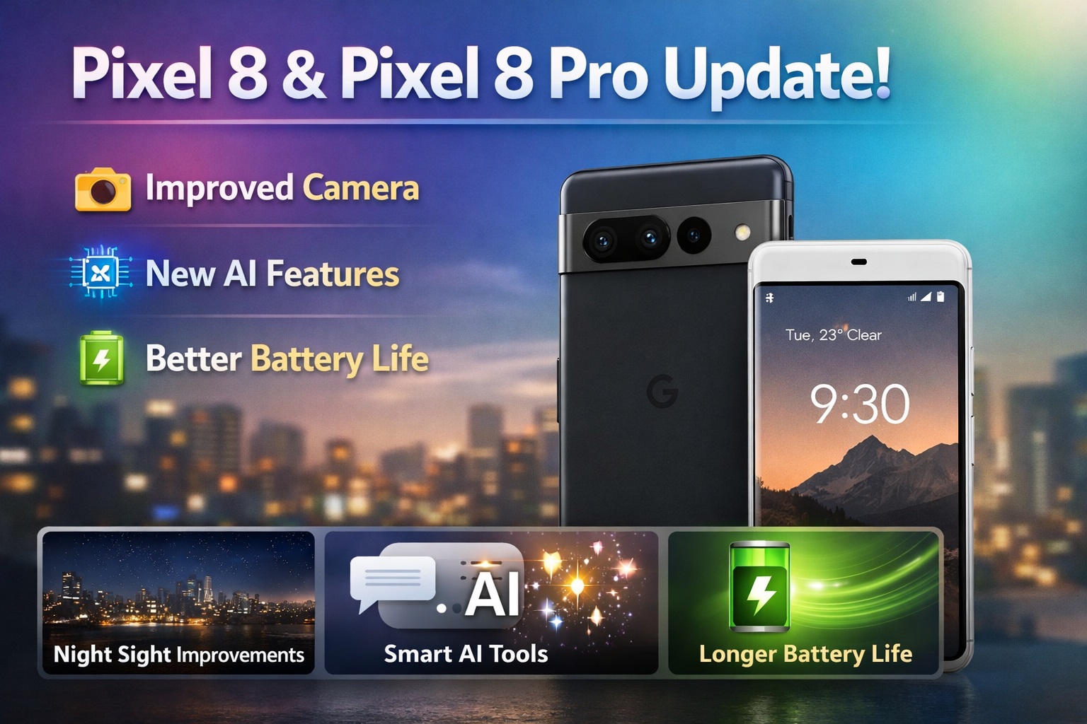 Pixel 8 & Pixel 8 Pro Update: Enhanced Camera, AI Features, and Better ...