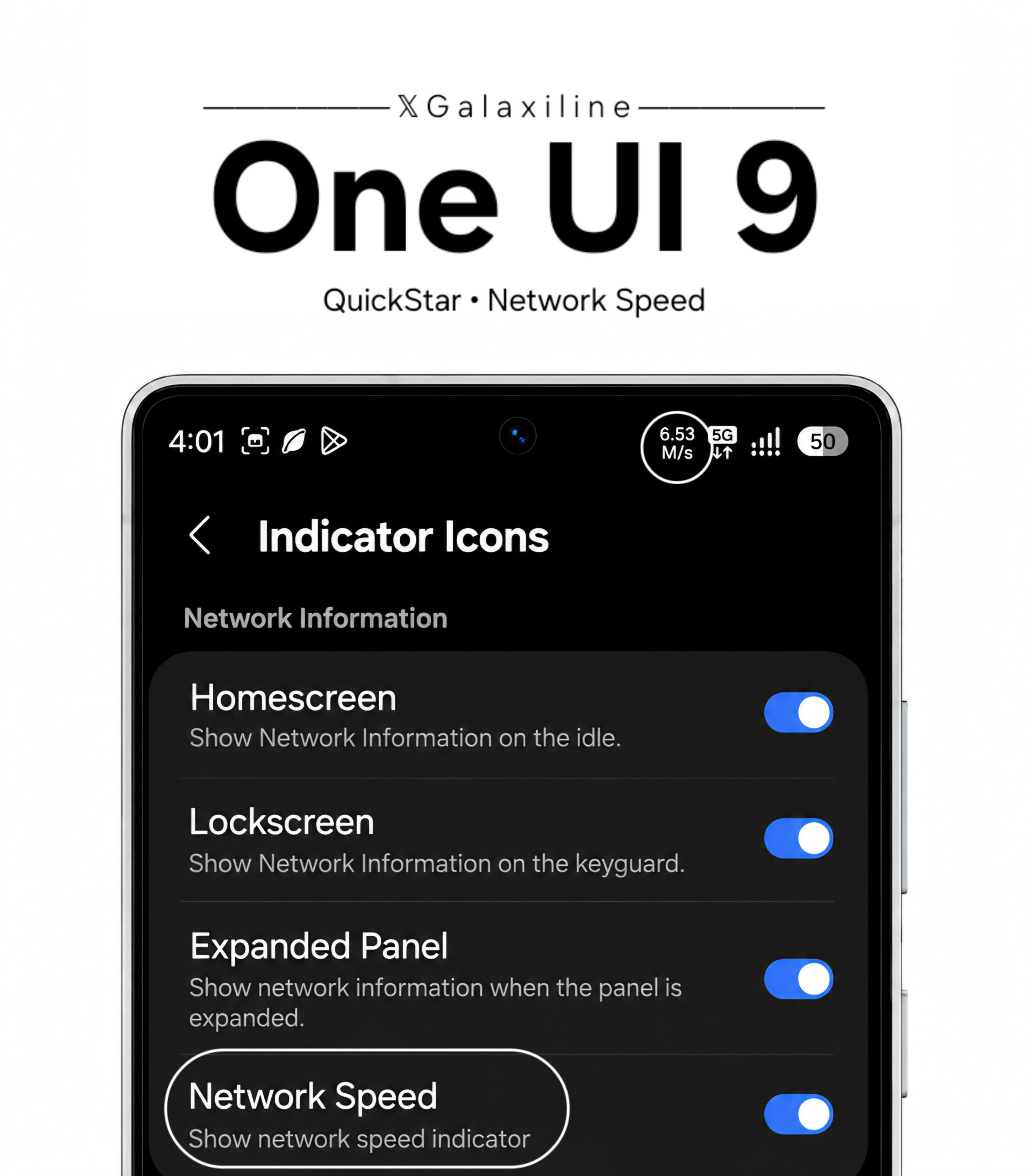 How to Enable Network Speed Indicator in One UI 9 Beta - NPowerUser